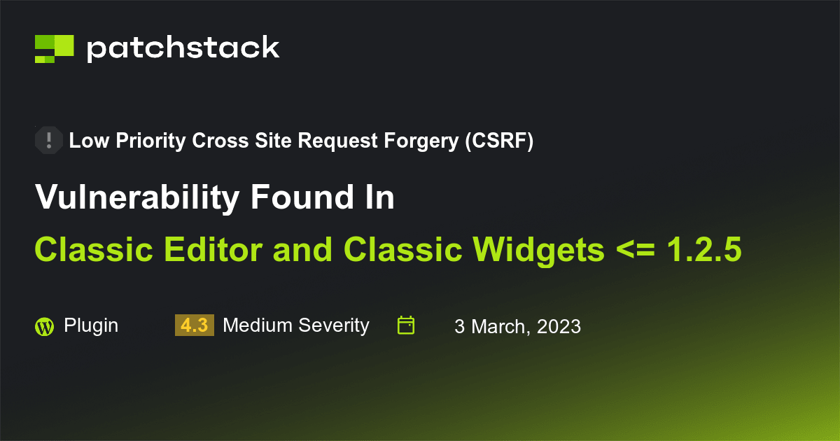 WordPress Classic Editor and Classic Widgets plugin
